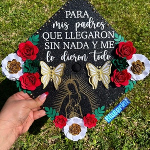 Virgin Mary Graduation Cap, Mexico Grad Topper, Graduation, First ...