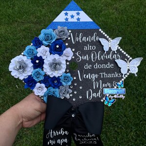 Honduras First Generation Grad Cap, Honduras Flag, Class of 2024, Royal ...