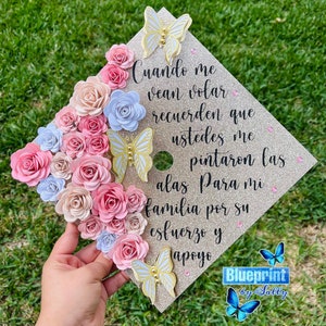 Pink Graduation Cap, Pink and Gold Grad Cap, Shades of Pink Grad, First ...