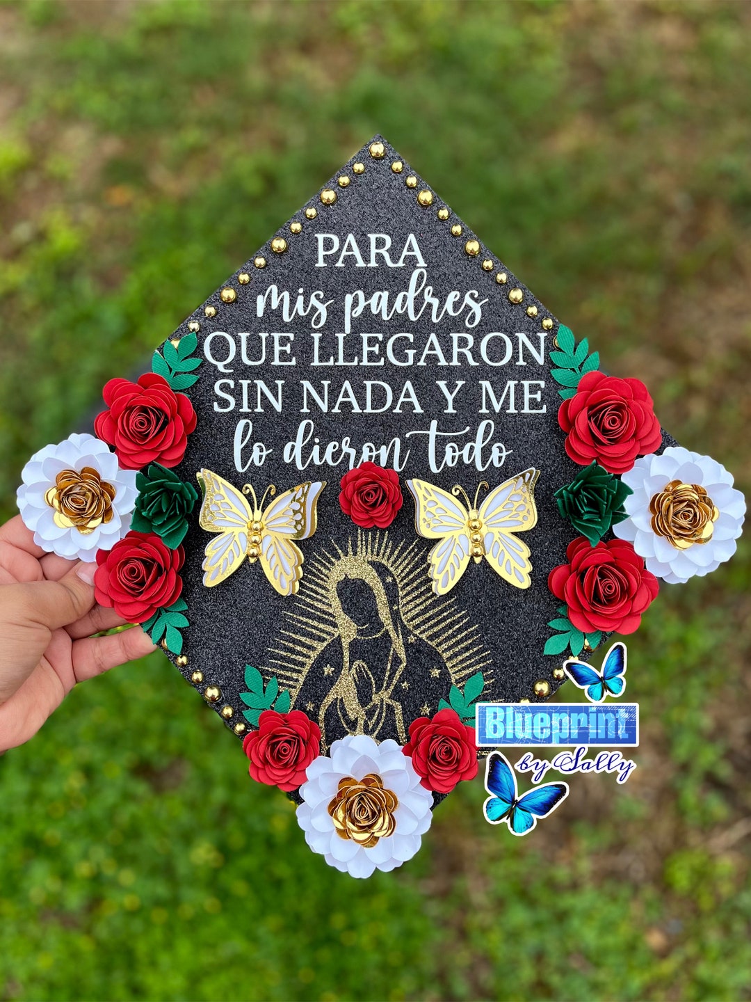 Virgin Mary Graduation Cap, Mexico Grad Topper, Graduation, First ...