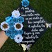 Baby Blue Flower Graduation Topper, Baby Blue Grad Cap, Gold Grad Cap ...