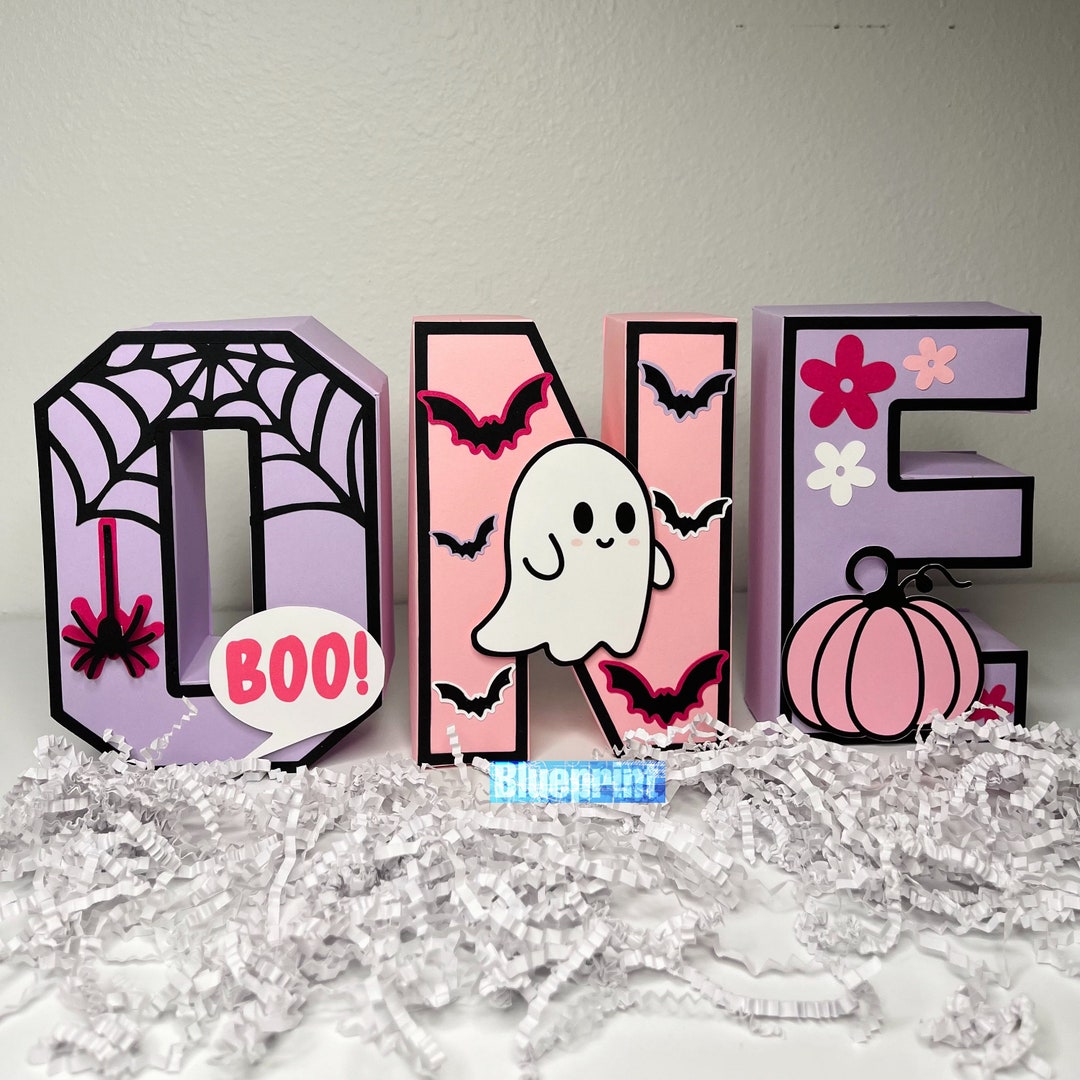 Spooky One 3D Letters, Spooky One Hot Pink Decor, Little Boo, Spooky ...