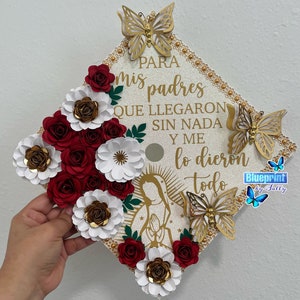 Graduation Flower Cap Topper, 1st Generation Graduate, Mexico ...