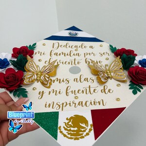 El Salvador and Mexico Grad Cap, First Generation Grad Cap, Custom Grad ...