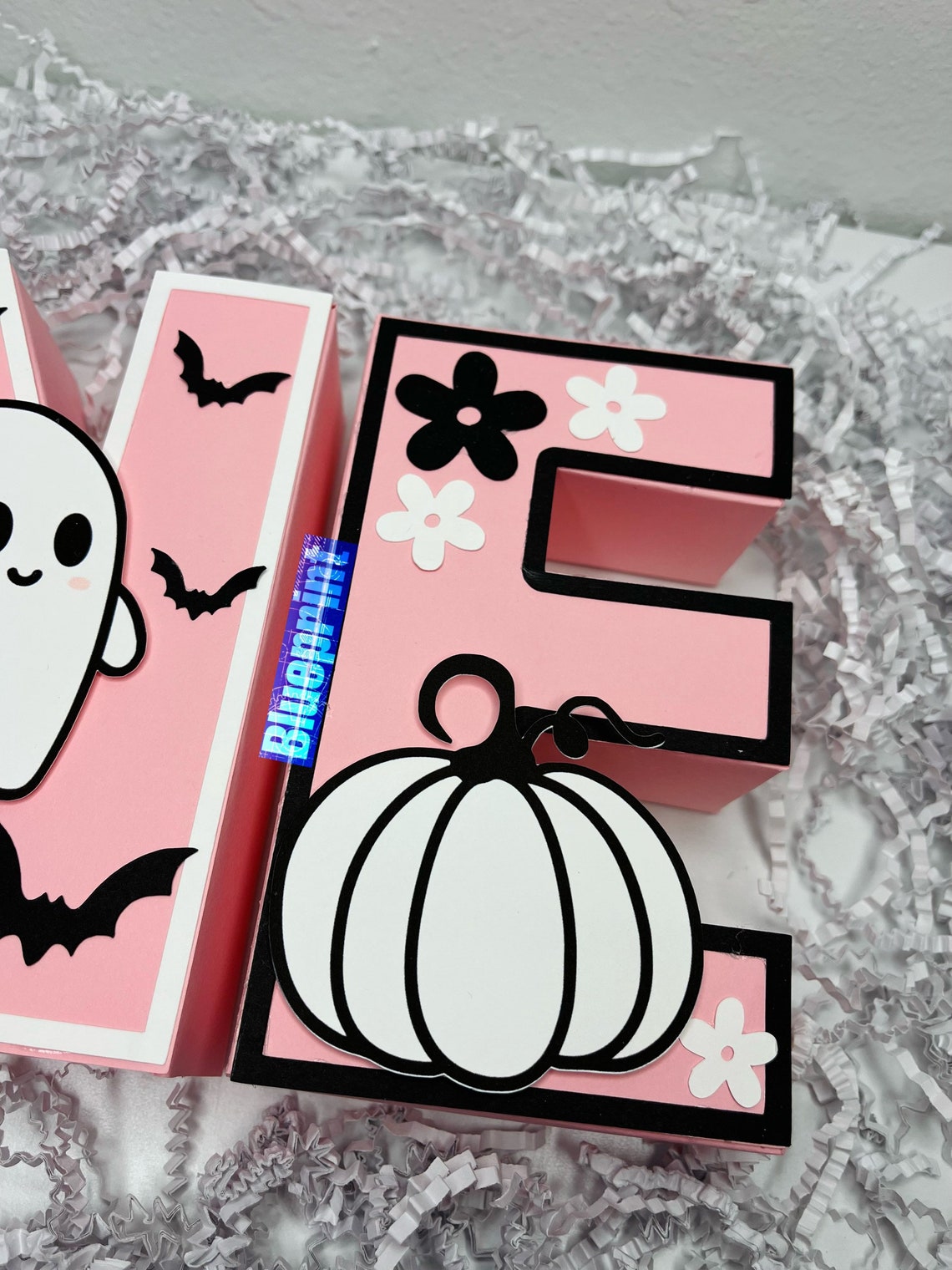 Spooky One 3D Letters, Spooky One Theme, Pink Halloween, Spooky One ...