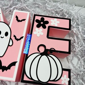 Spooky One 3D Letters, Spooky One Theme, Pink Halloween, Spooky One ...