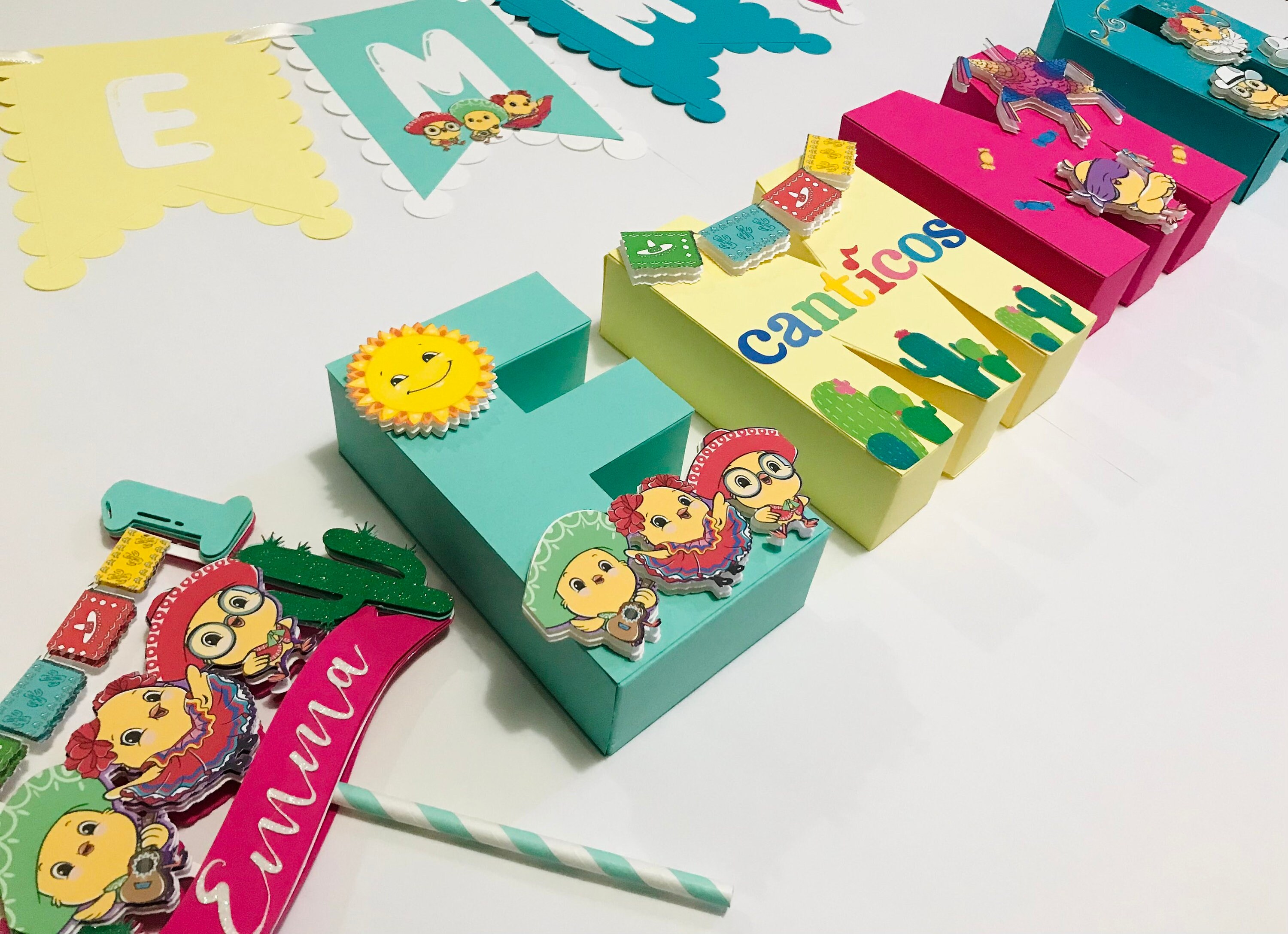 Canticos 3d letters/ canticos theme 3d letters/ canticos party ...