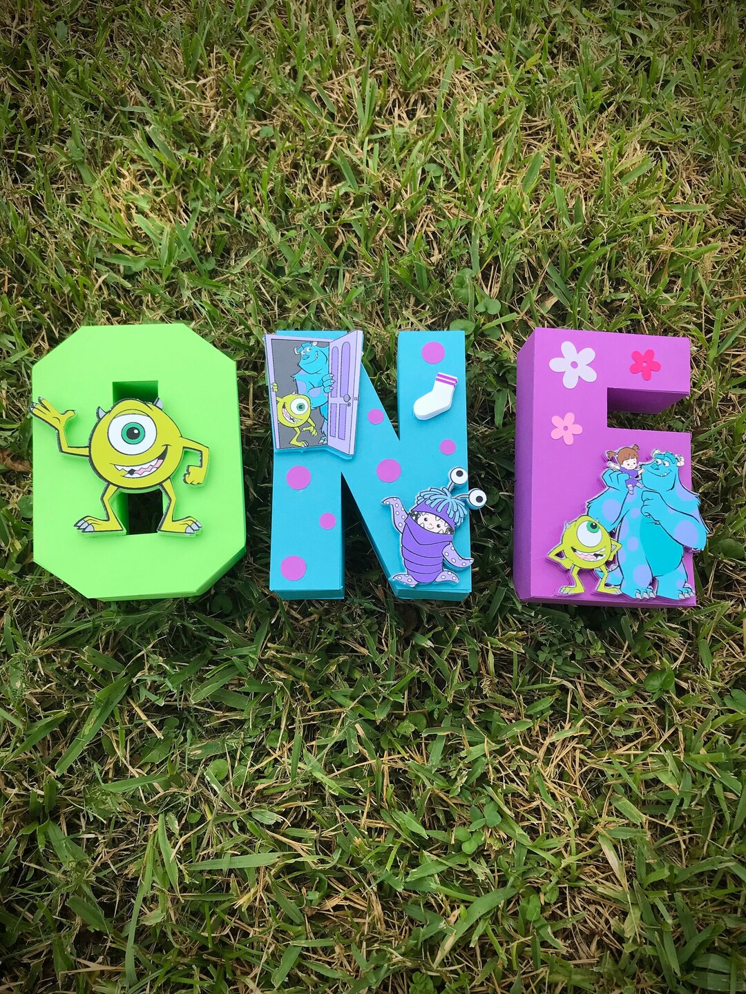Monsters Inc Inspired 3D Letter, Monsters Inc Birthday, Monster Inc ...