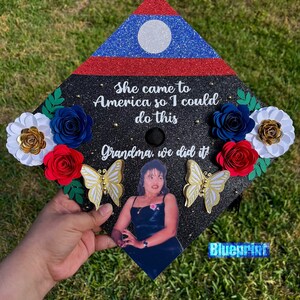 Laos Graduation Cap, Laos Custom Grad Cap, Family Grad Cap, First ...