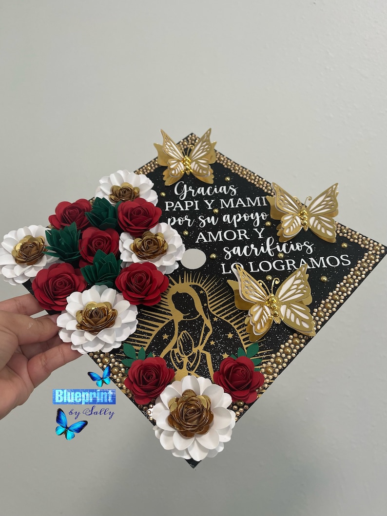 Graduation Flower Cap Topper, 1st Generation Graduate, Mexico ...