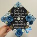 Baby Blue Flower Graduation Topper, Baby Blue Grad Cap, Blue Graduation ...