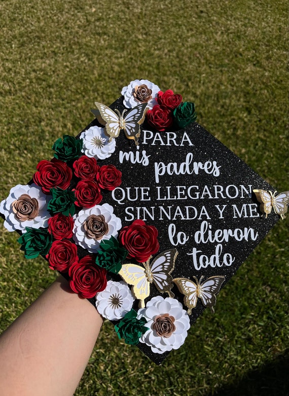 Graduation Flower Cap Topper 1st Generation Graduate Mexico - Etsy