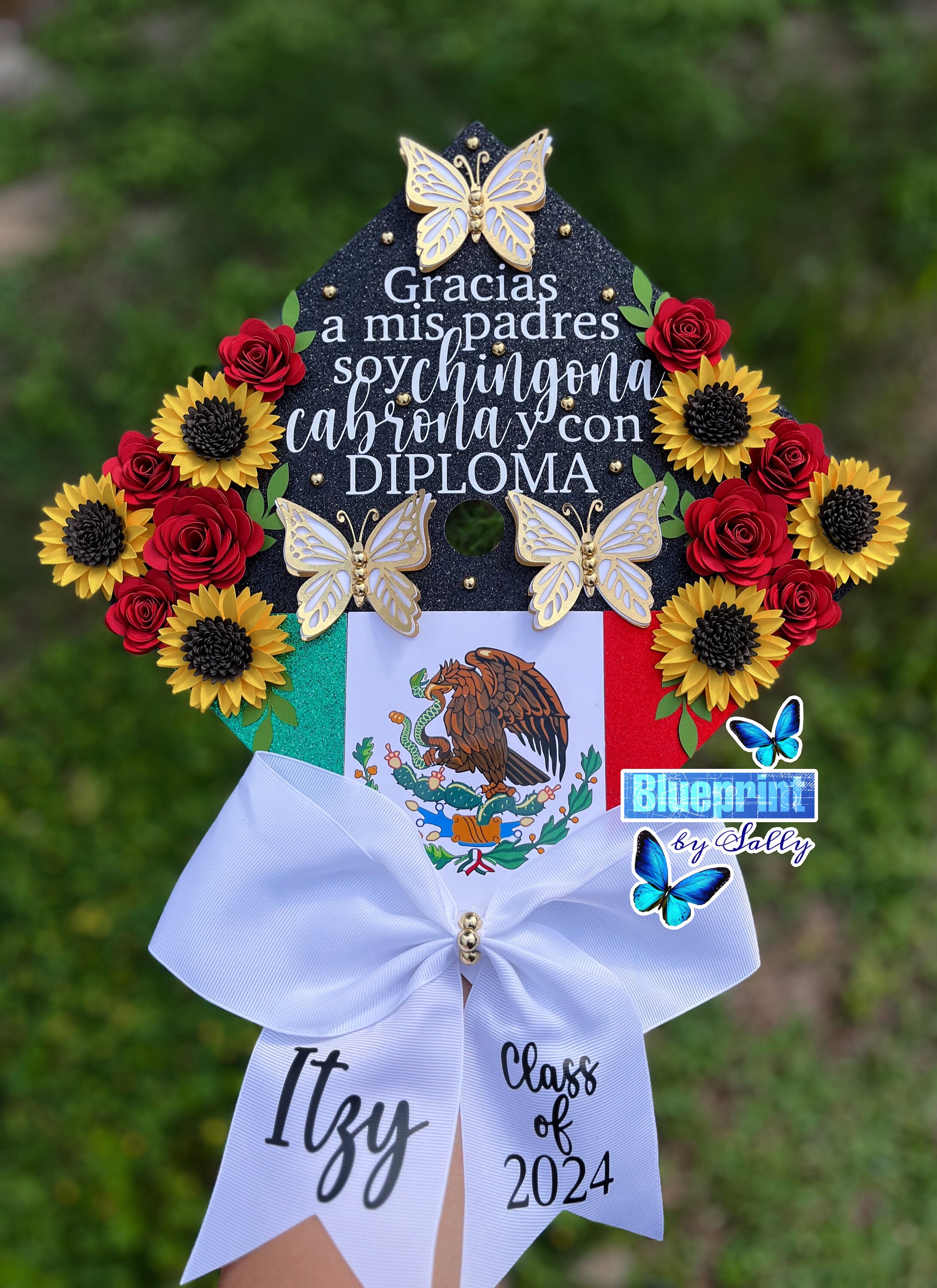 Graduation Sunflower Cap Topper, 1st Generation Graduate, Mexico ...