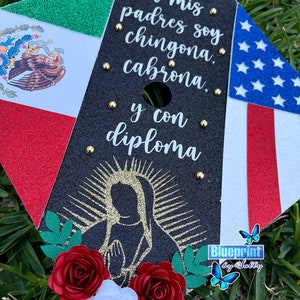Mexico and US Flag Grad Cap, First Generation Grad Cap, Custom Grad ...