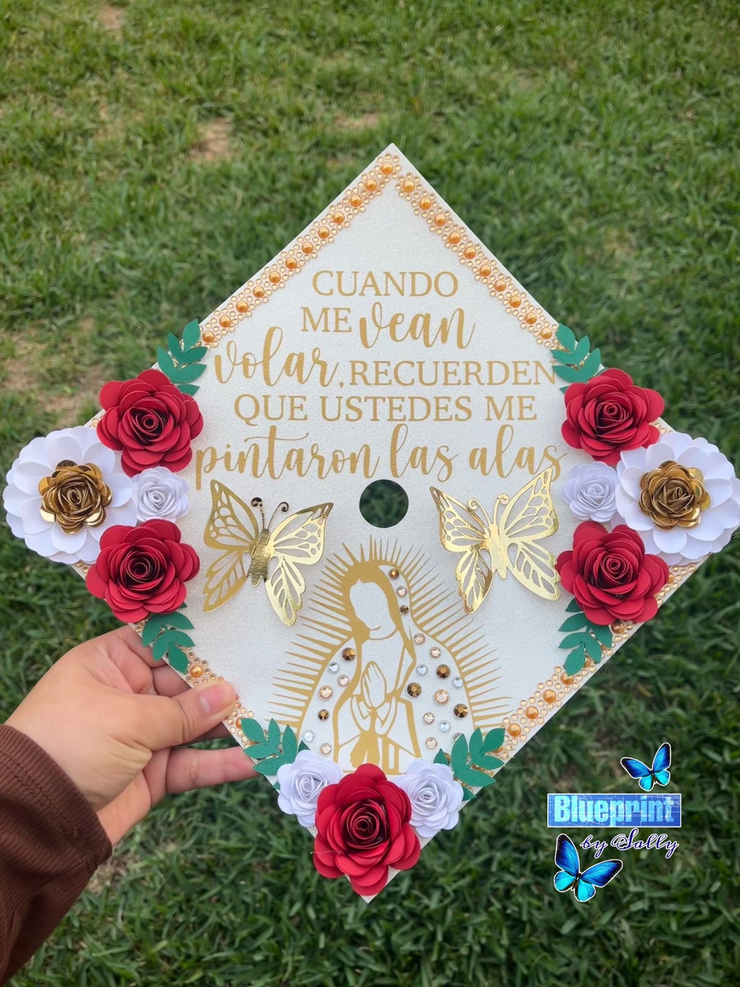 Virgin Mary Graduation Cap, Mexico Grad Topper, Graduation, First ...