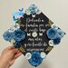 Baby Blue Flower Graduation Topper, Baby Blue Grad Cap, Blue Graduation ...