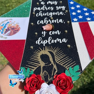Mexico and US Flag Grad Cap, First Generation Grad Cap, Custom Grad ...
