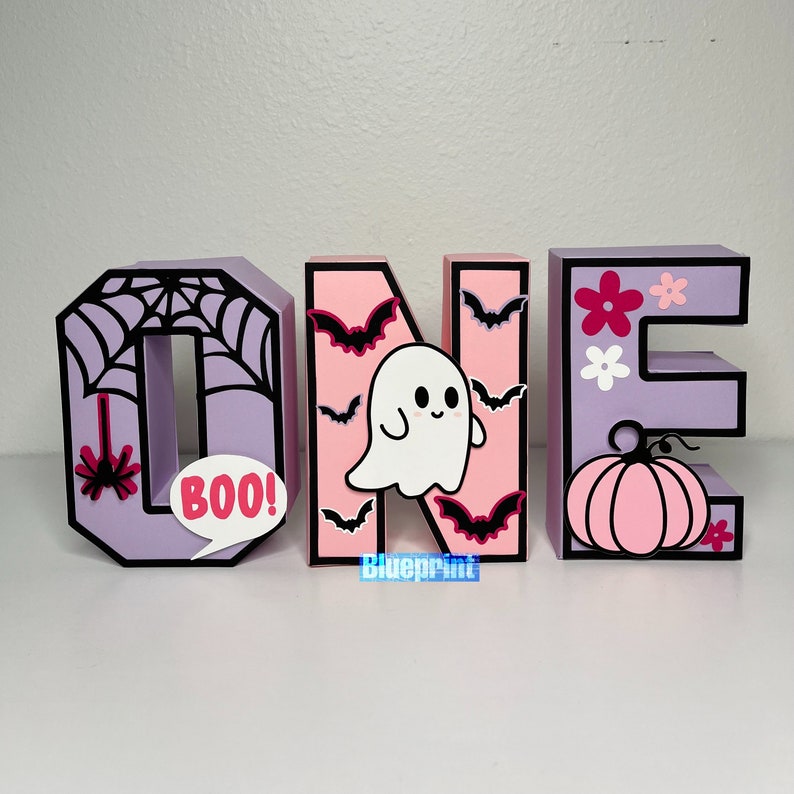 Spooky One 3D Letters Spooky One Hot Pink Decor Little Boo - Etsy