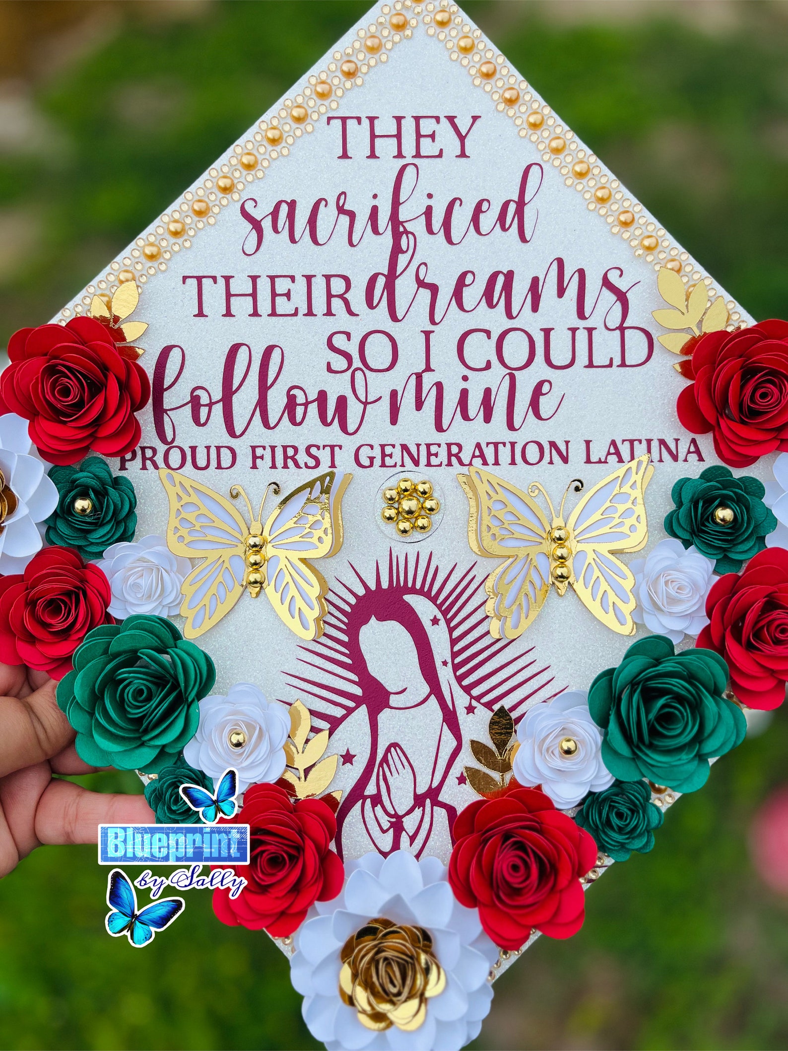 Virgin Mary Graduation Cap, Mexico Grad Topper, Graduation, First ...