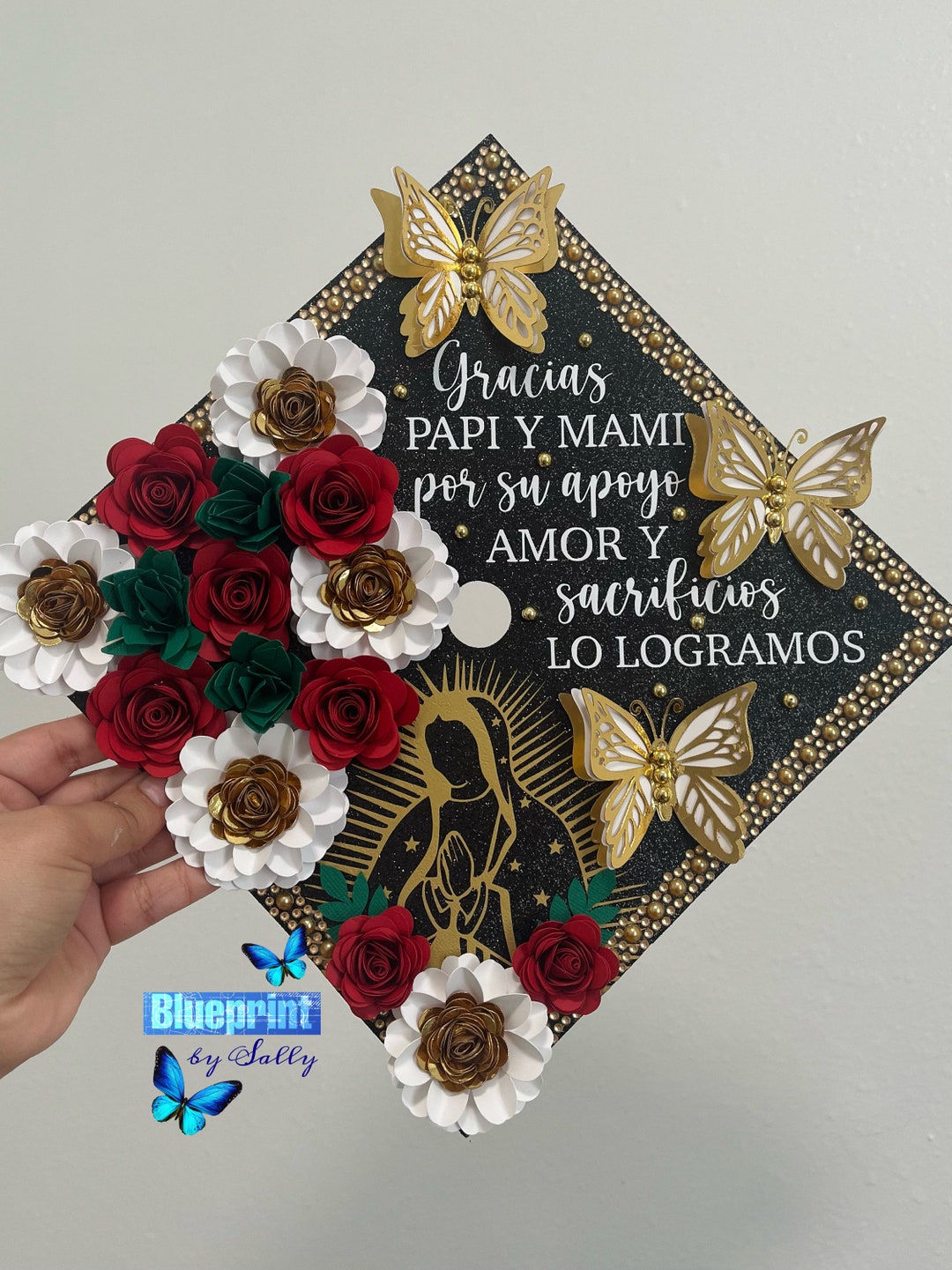 Graduation Flower Cap Topper, 1st Generation Graduate, Mexico ...