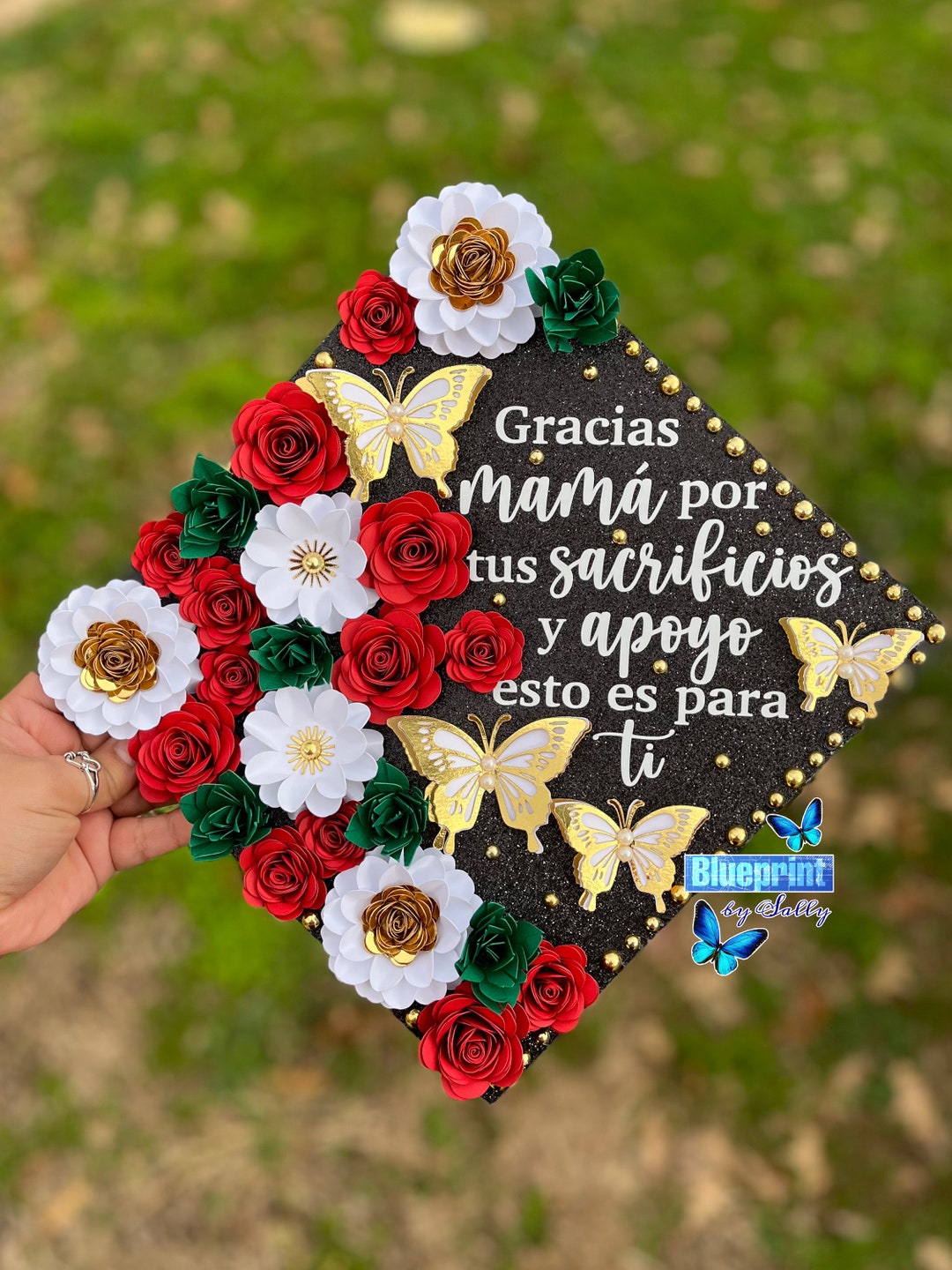 Mexico Graduation Topper, 1st Generation Graduate, Graduation Flower ...