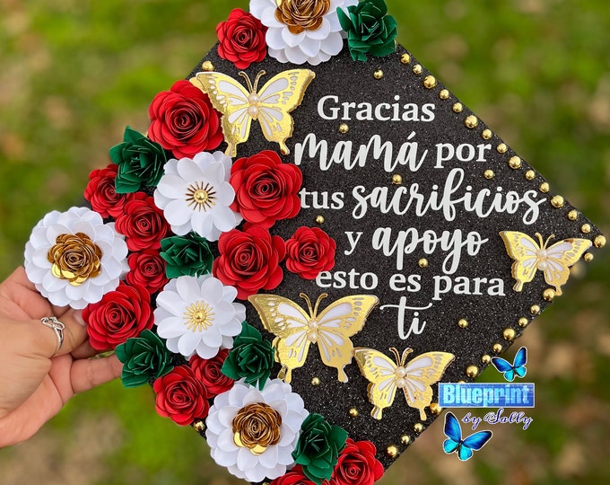 Mexico Graduation Topper, 1st Generation Graduate, Graduation Flower ...