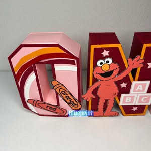 Pink Elmo Theme 3D Letters, Girl Elmo Theme, Elmo’s Word, Pink Sesame ...