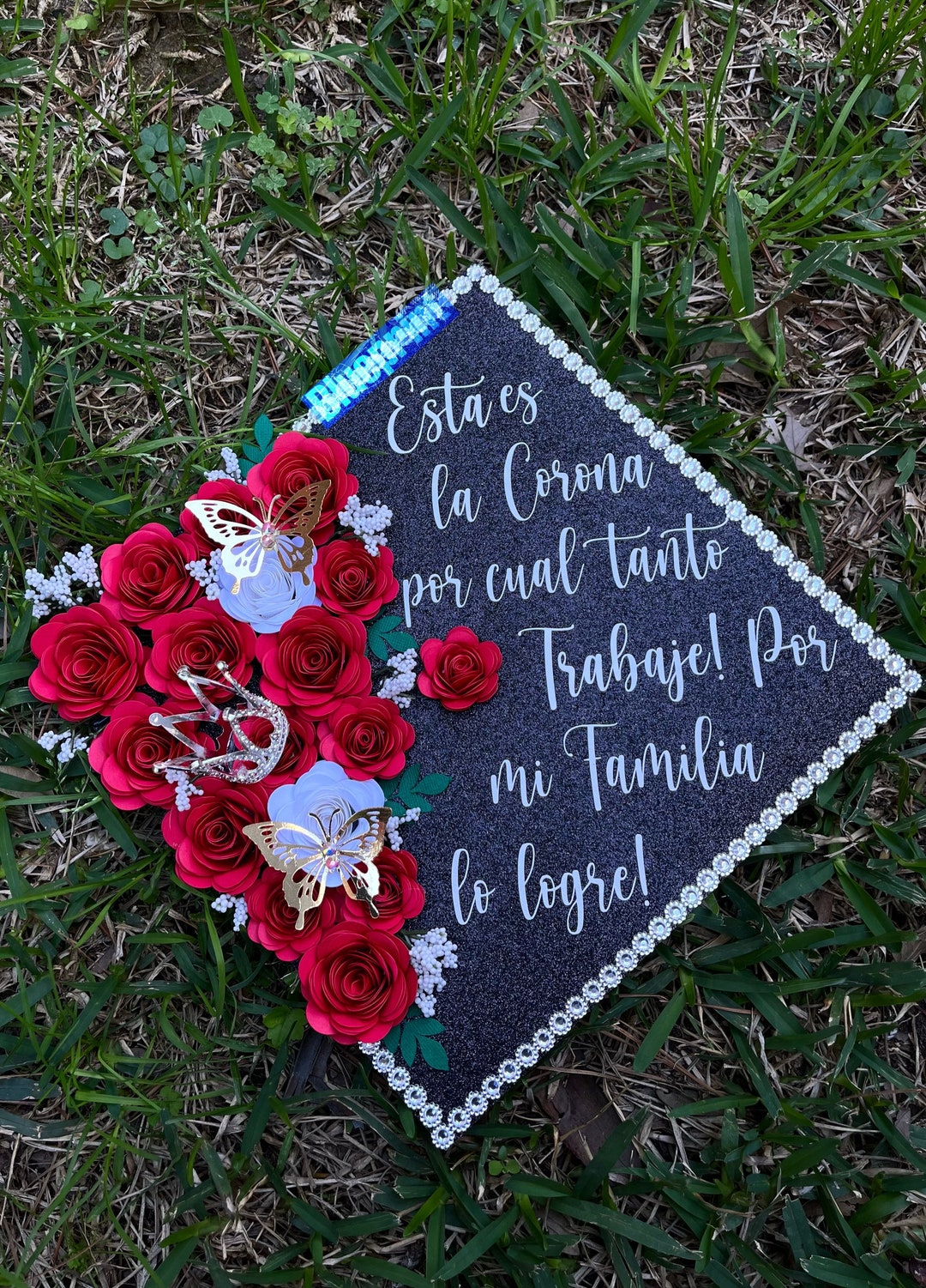 Crown Graduation Topper, Flower Graduation Cap, Mexico Grad Cap, First ...