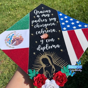 Mexico and US Flag Grad Cap, First Generation Grad Cap, Custom Grad ...