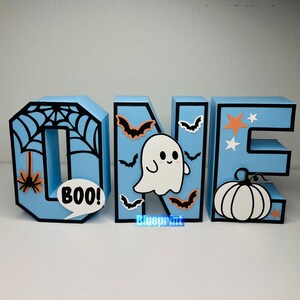 Spooky One 3D Letters, Spooky One Boy, Blue Halloween, Little Boo Party ...