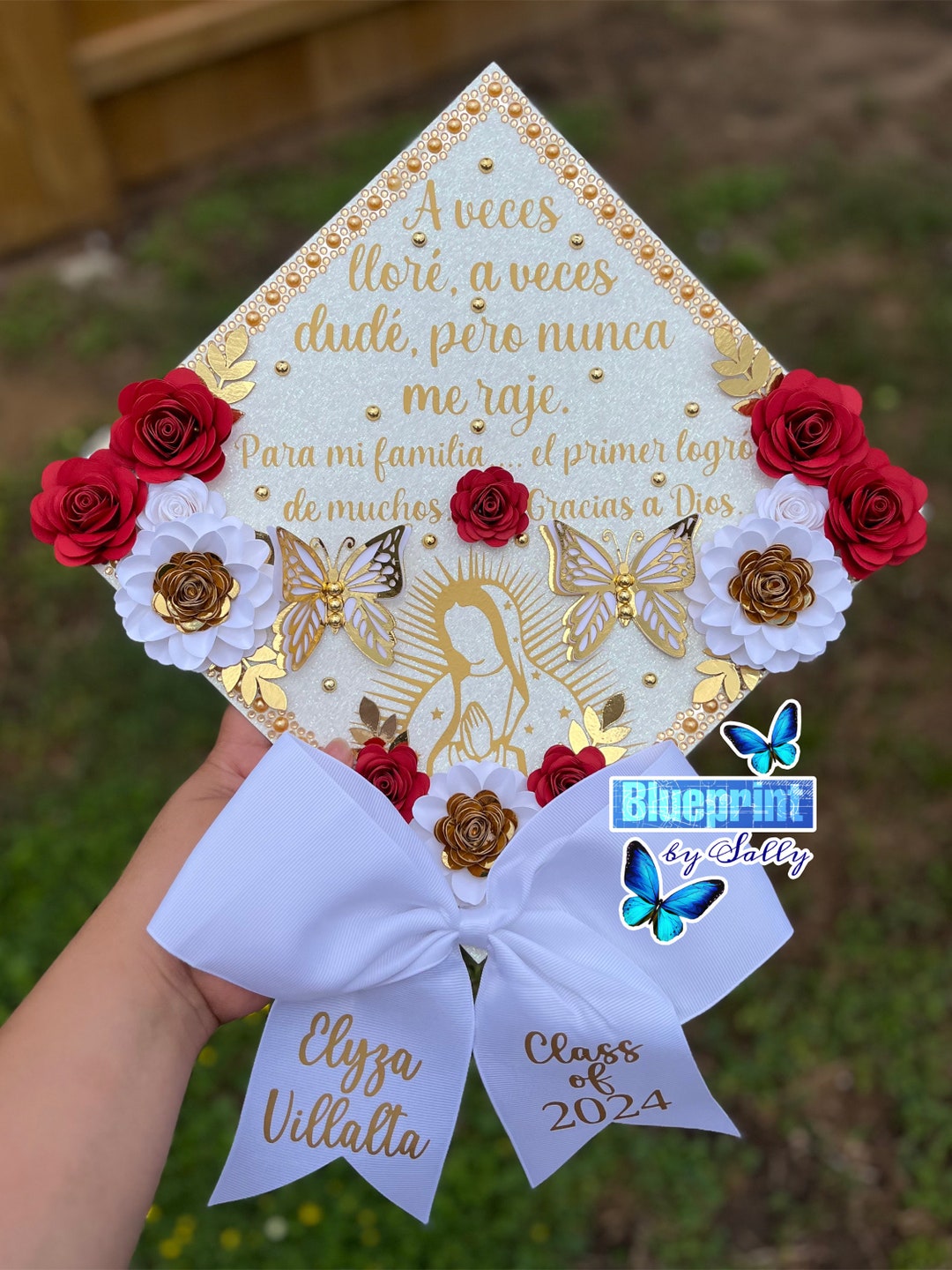 Virgin Mary Graduation Cap, Mexico Grad Topper, Graduation, First ...