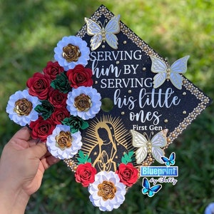 Graduation Flower Cap Topper, 1st Generation Graduate, Mexico ...
