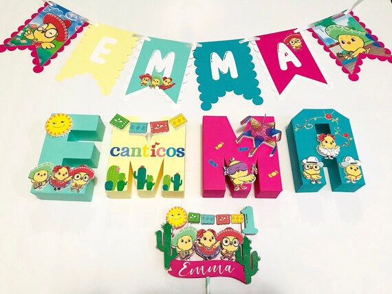 Canticos 3d letters/ canticos theme 3d letters/ canticos party ...