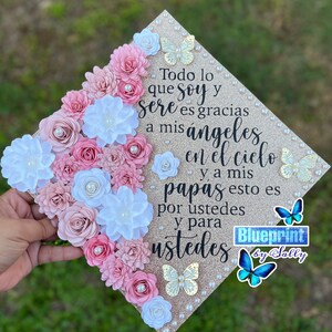 Pink Graduation Cap, Pink and Gold Grad Cap, First Gen Graduate, Class ...