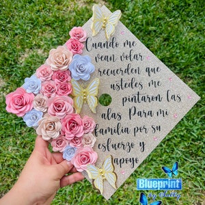 Pink Graduation Cap, Pink and Gold Grad Cap, Shades of Pink Grad, First ...