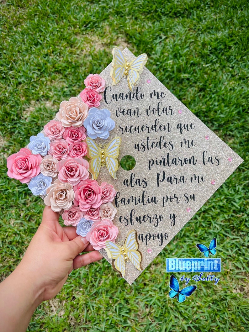 Pink Graduation Cap, Pink and Gold Grad Cap, Shades of Pink Grad, First ...