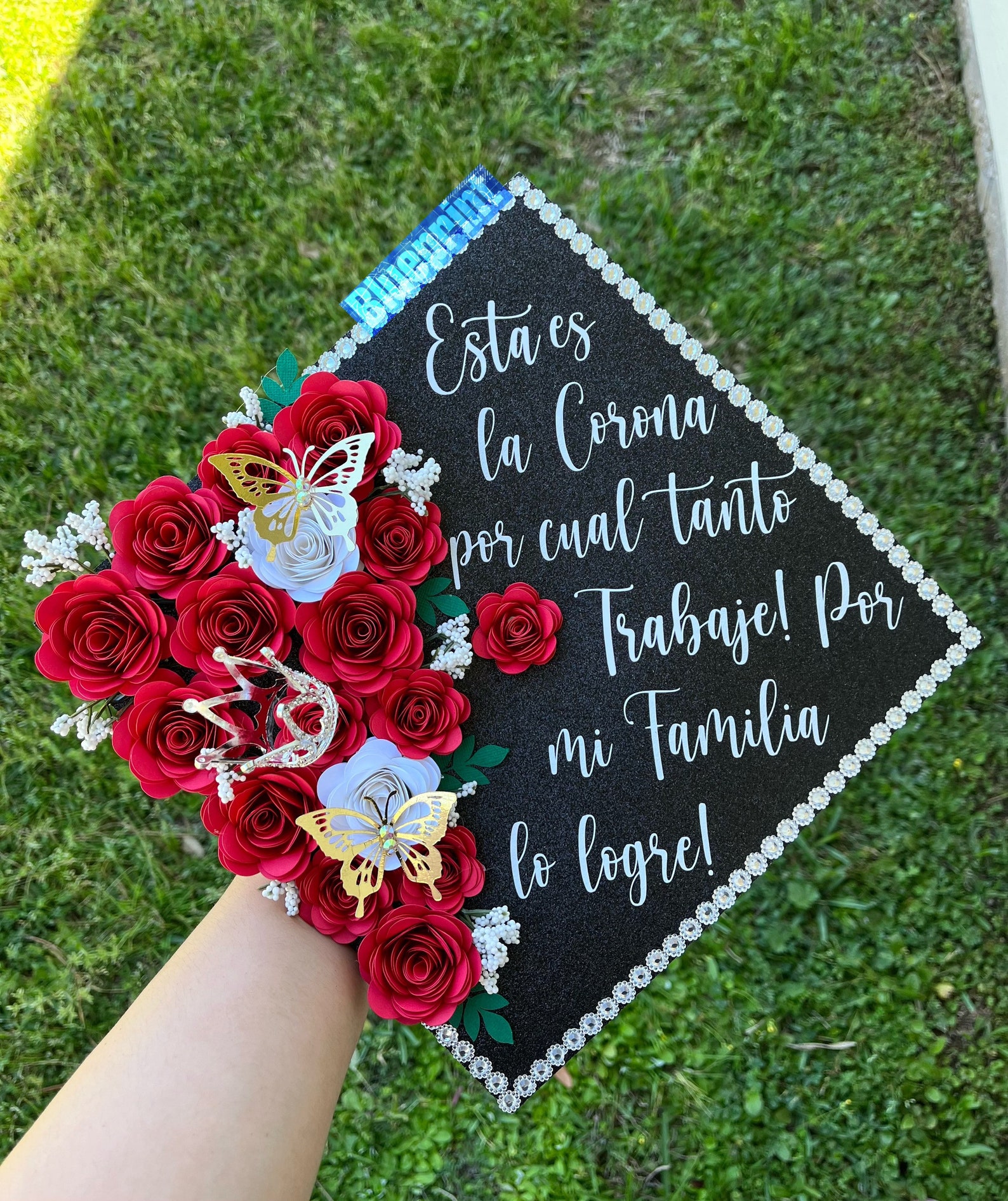 Crown Graduation Topper, Flower Graduation Cap, Mexico Grad Cap, First ...
