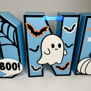 Spooky One 3D Letters, Spooky One Boy, Blue Halloween, Little Boo Party ...