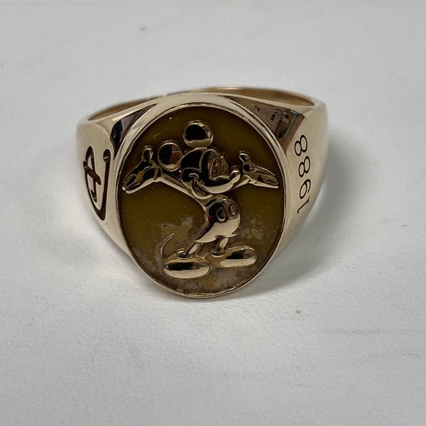 Mickey Mouse Ring Gold - Etsy