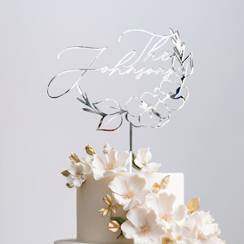 Silver Cake Topper - Etsy