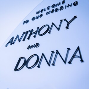 Silver Mirror Wedding Welcome Sign: Asymmetrical Acrylic 3D Decor - Etsy