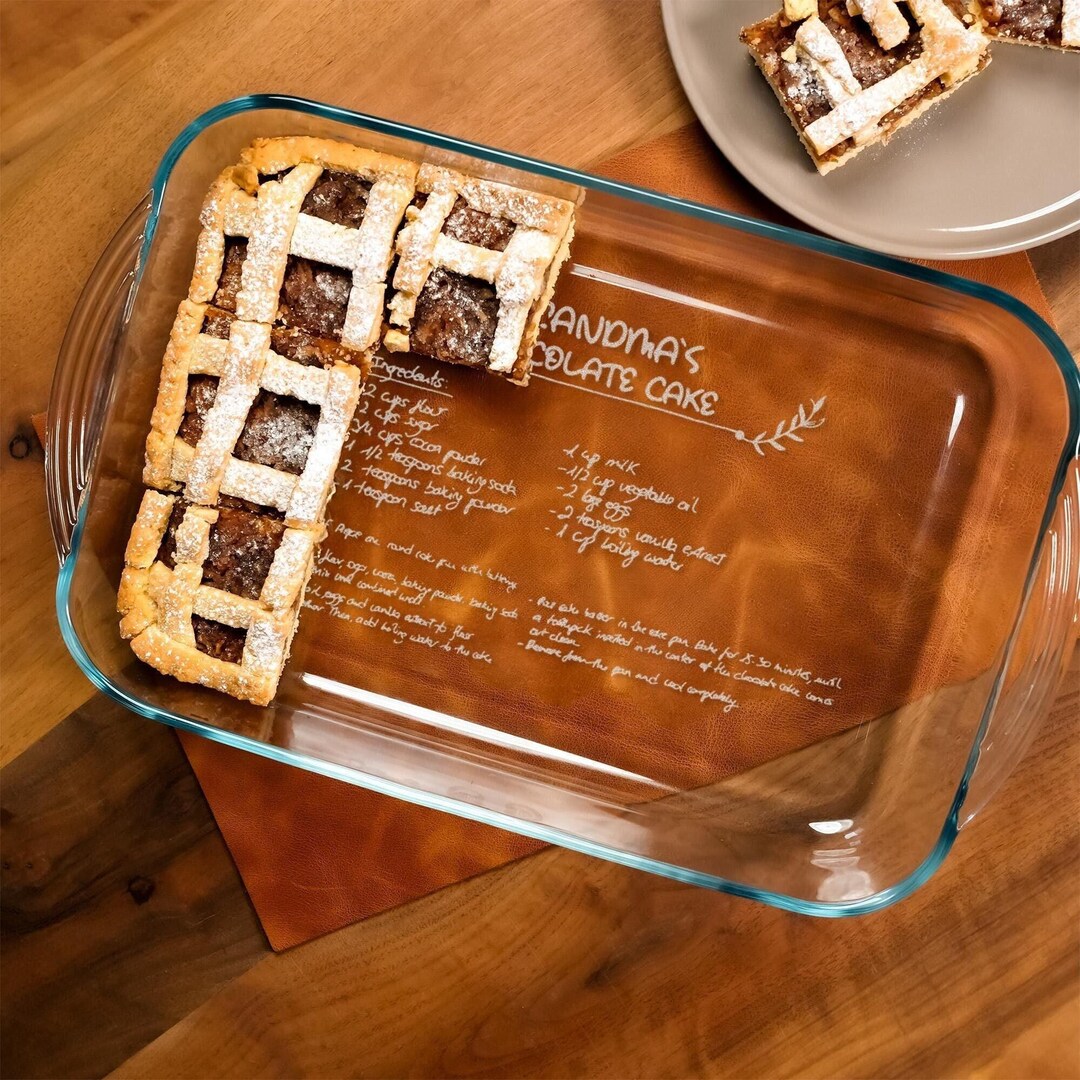 Handwritten Recipe Casserole Dish, Engraved Family Recipe Serving Dish ...