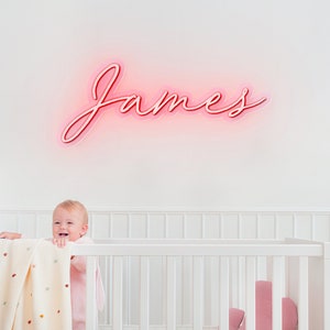 Nursery Neon Sign, Name Neon Light Boy & Girl Bedroom, Custom Neon Led ...