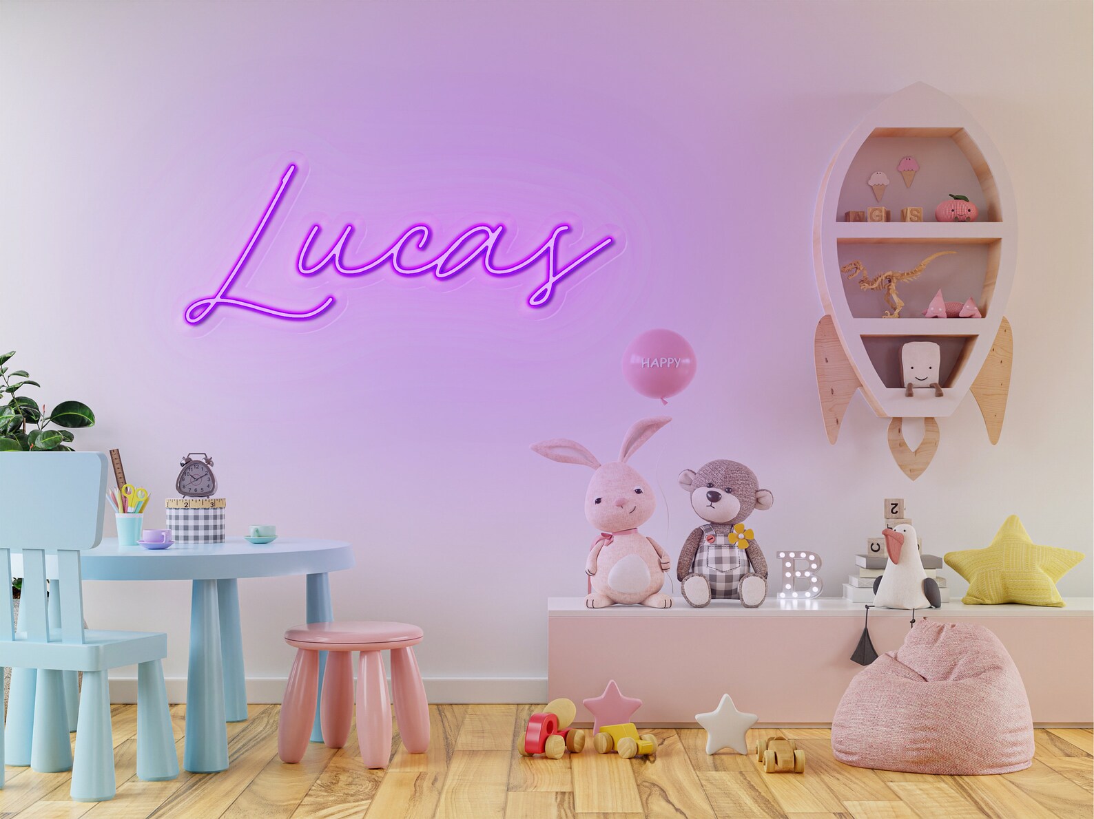 Nursery Neon Sign Name Neon Light Boy & Girl Bedroom Custom - Etsy