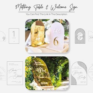 Gold Table Numbers, Wedding Table Number, Acrylic Wedding Table Decor ...