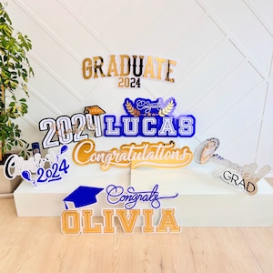 Graduation Name Sign, Custom Acrylic Graduation Sign, Graduation Party ...
