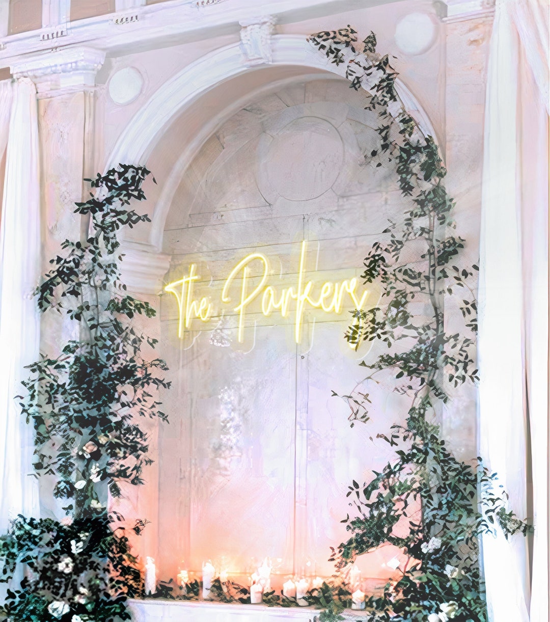 Custom Wedding Neon Sign, Wedding Decor, Custom Neon Sign, Last Name ...