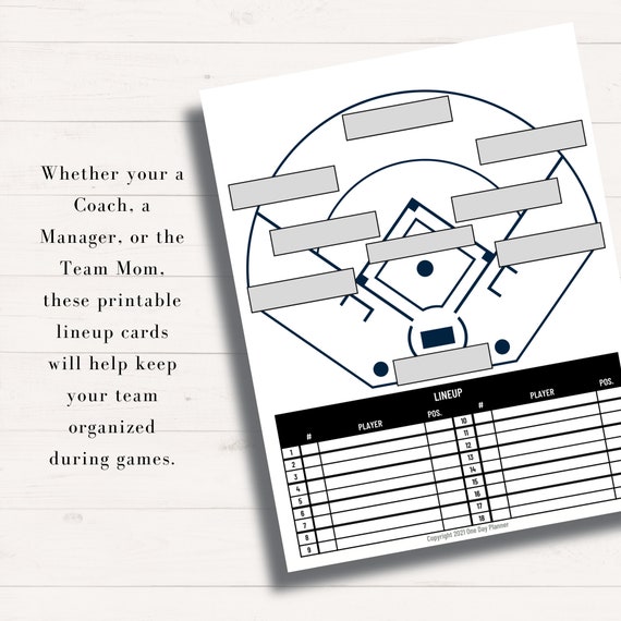 Blank Baseball Depth Chart Template