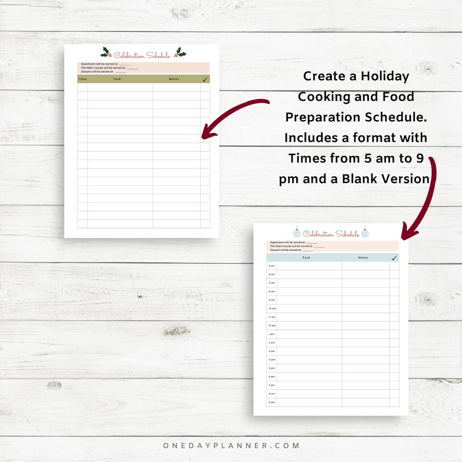 Holiday Meal Planner Printable Christmas Holiday Menu - Etsy