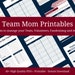Team Mom Printables for Football Soccer Baseball Cheer and - Etsy